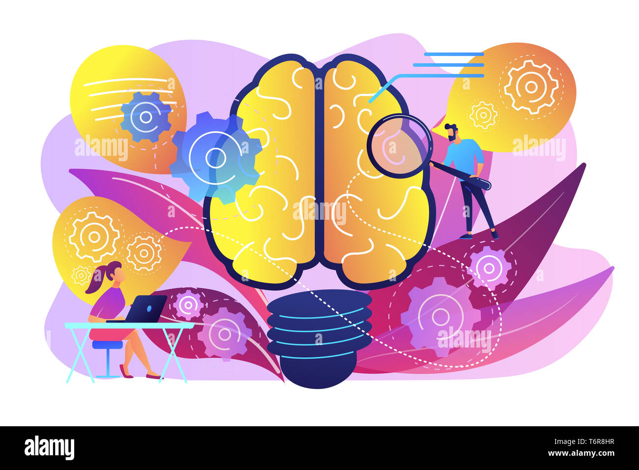 Thinkng concept vector illustration Stock Photo - Alamy