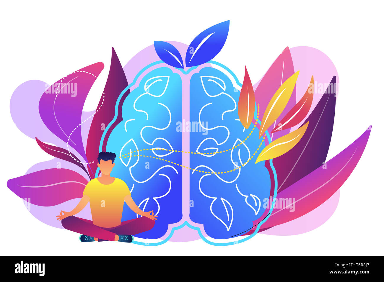 Mindfulness concept vector illustration Stock Photo - Alamy