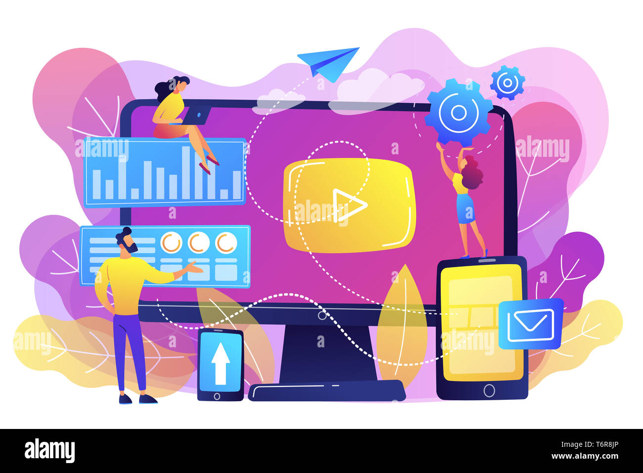 PPC campaign concept vector illustration Stock Photo - Alamy