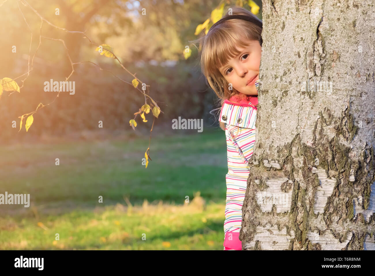 Child Hiding Behind Tree High Resolution Stock Photography and Images ...
