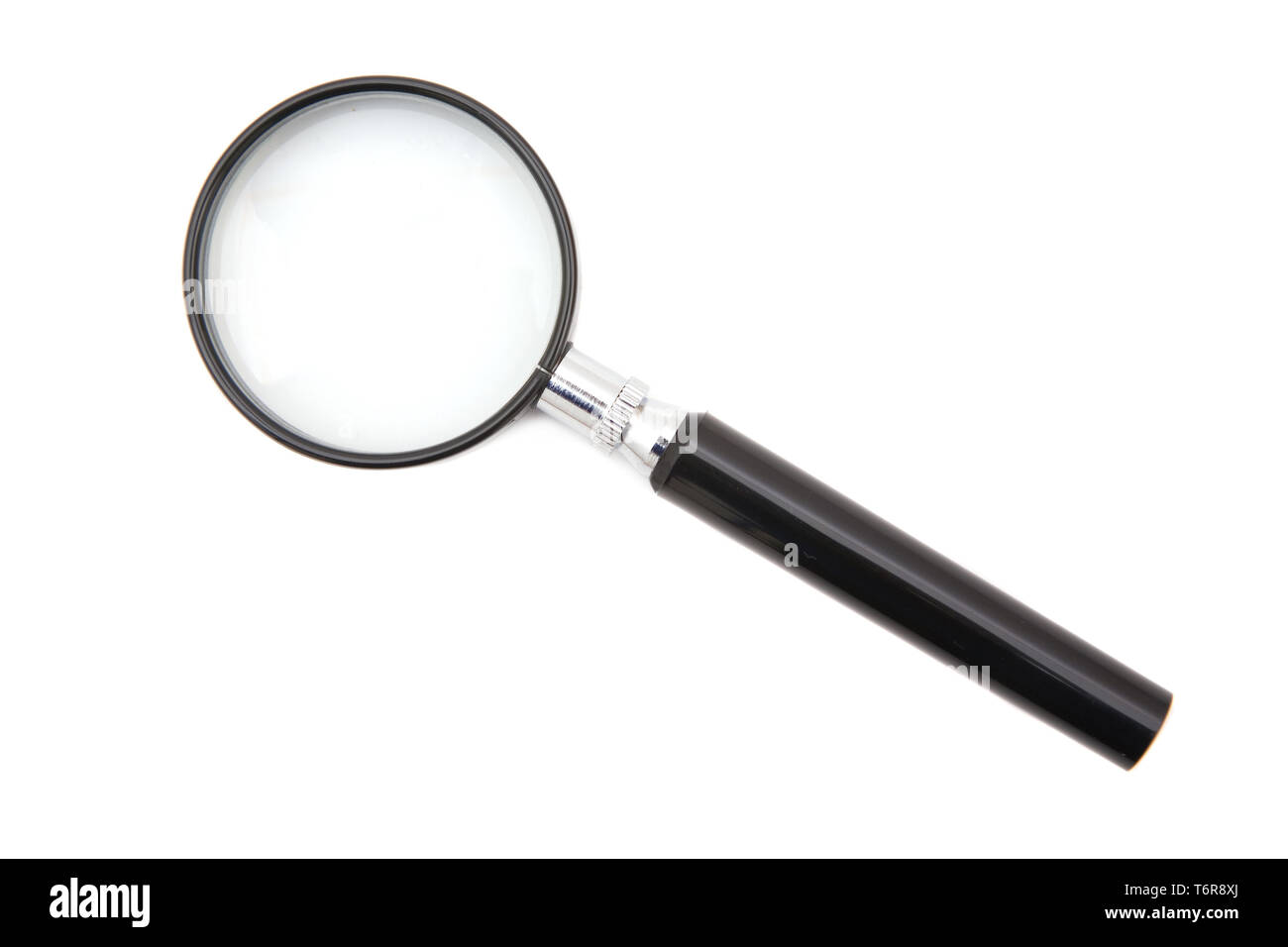 magnifying glass close up image on white background Stock Photo - Alamy