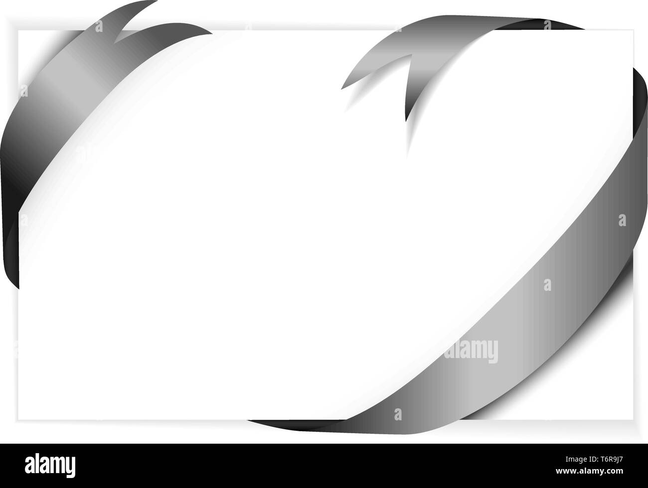 black vector ribbon around blank white paper (where you should write ...