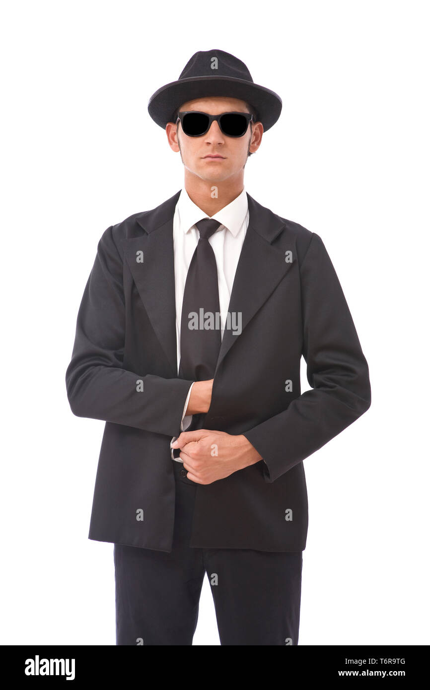 funny secret agent portrait with sunglasses Stock Photo - Alamy