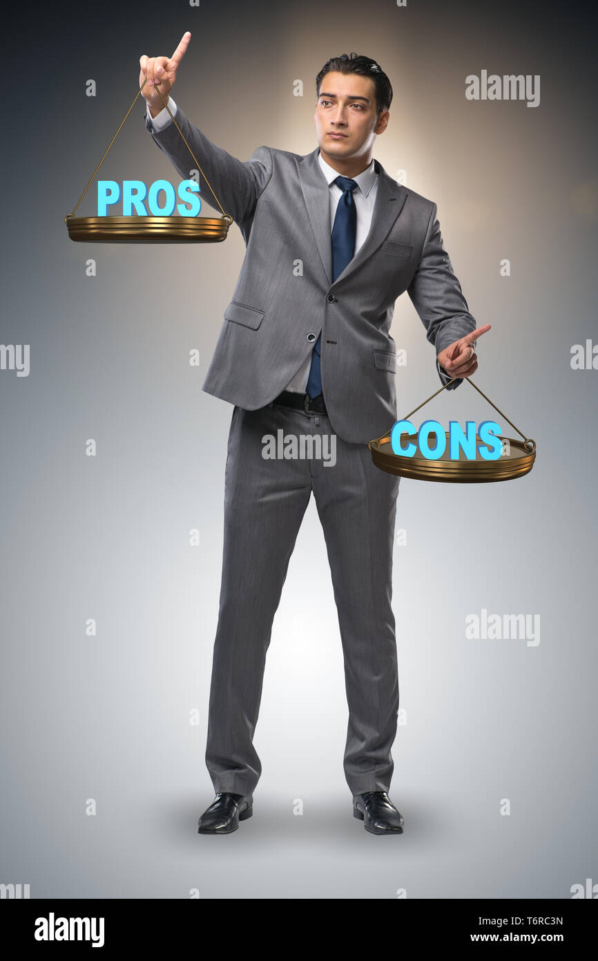 Man pros cons hi-res stock photography and images - Alamy