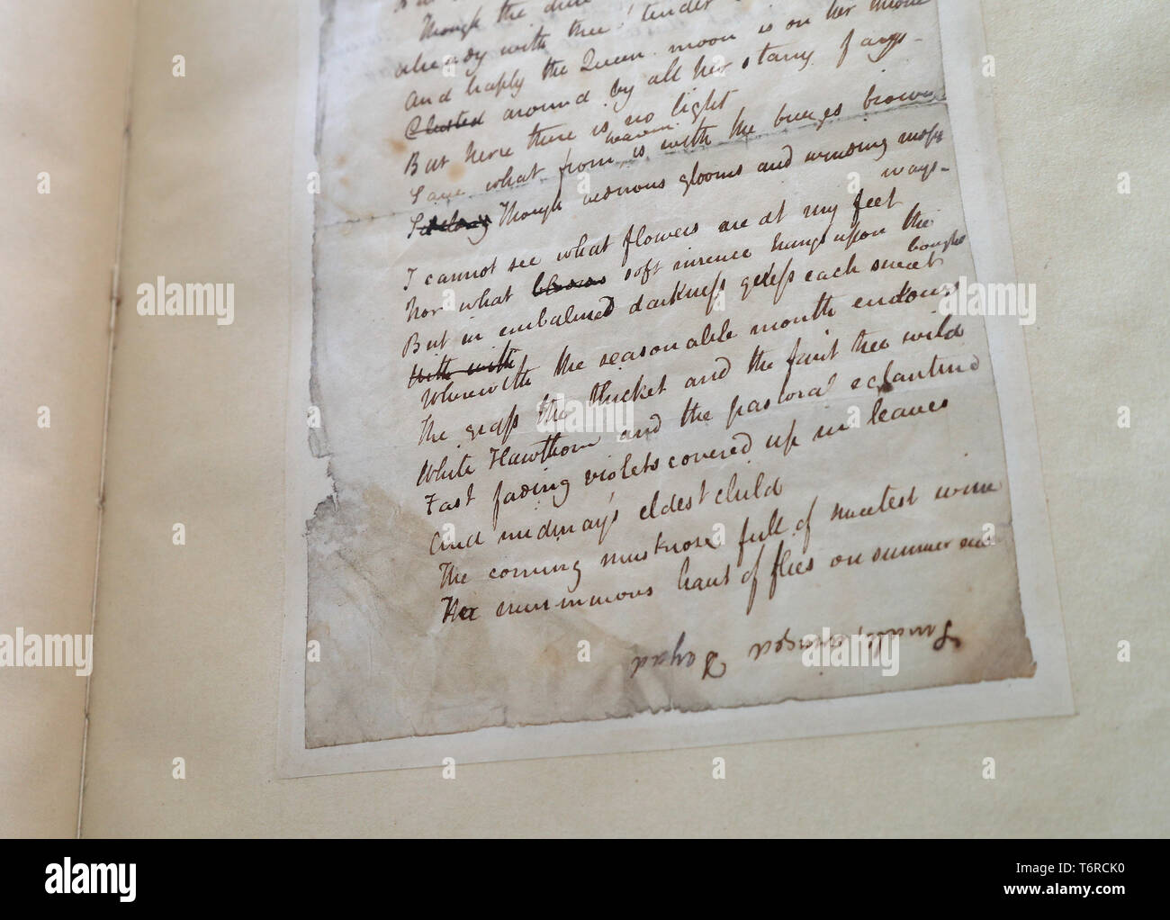 Embargoed to 0001 Friday May 03 A view of Ode to a Nightingale, one of ...