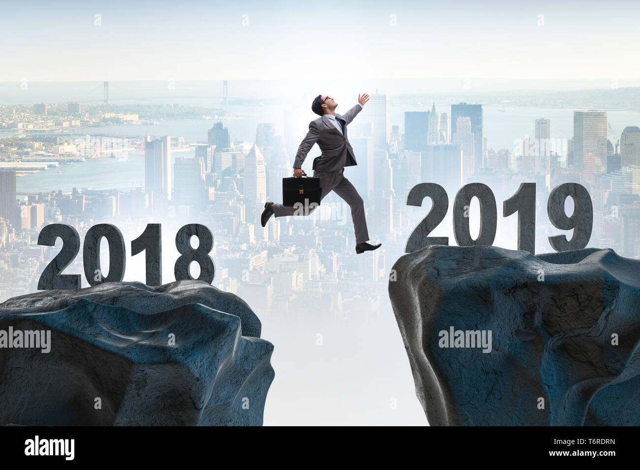 Concept of transition between 2018 and 2019 Stock Photo - Alamy