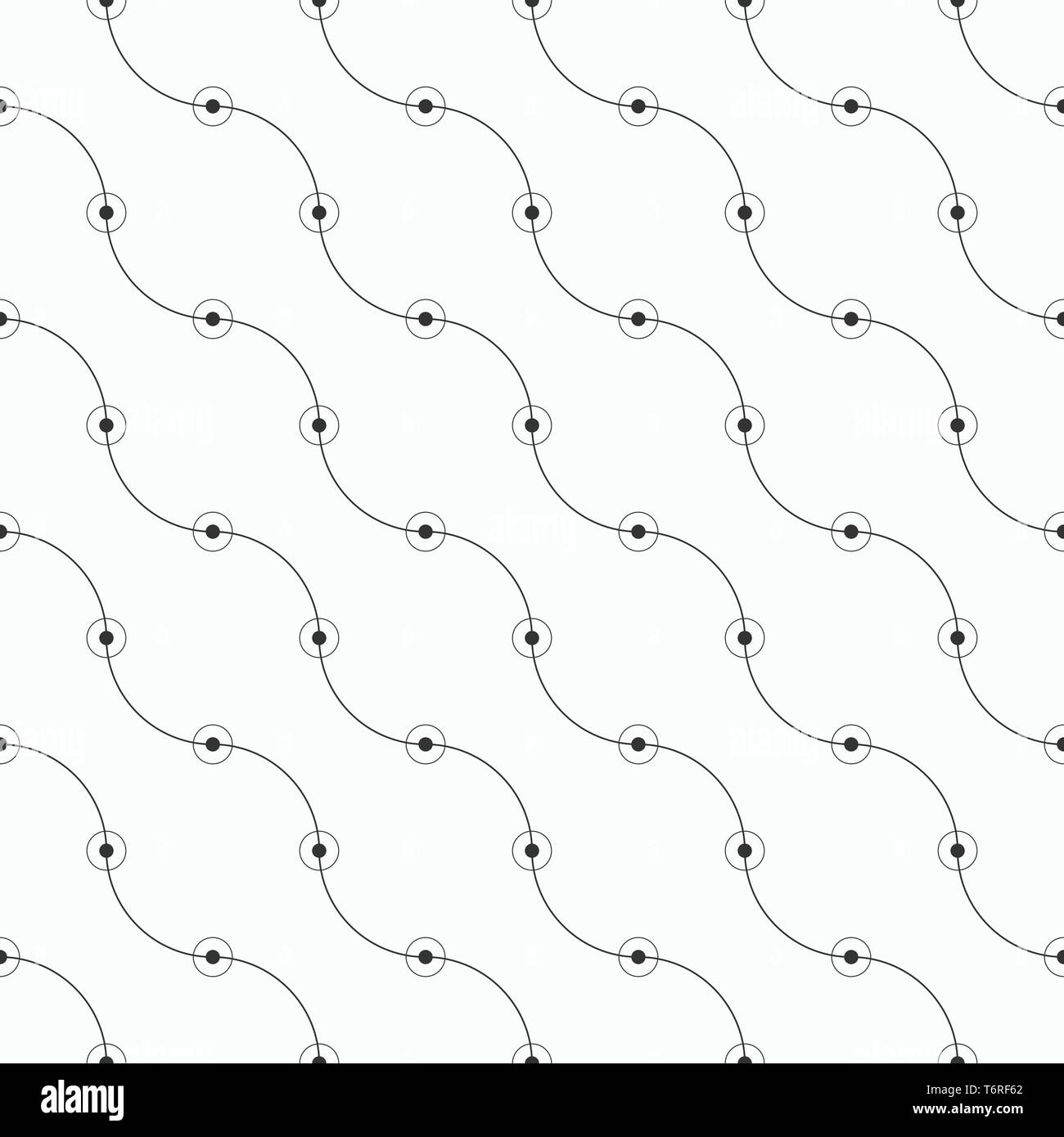 Vector monochrome seamless pattern. Geometric background with diagonal ...