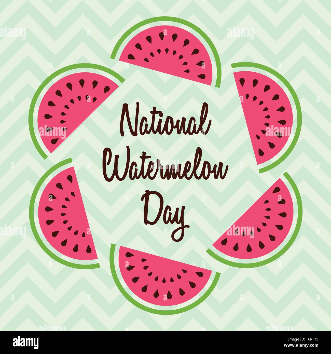 National Watermelon Day. Concept of a national holiday. Slices of ...