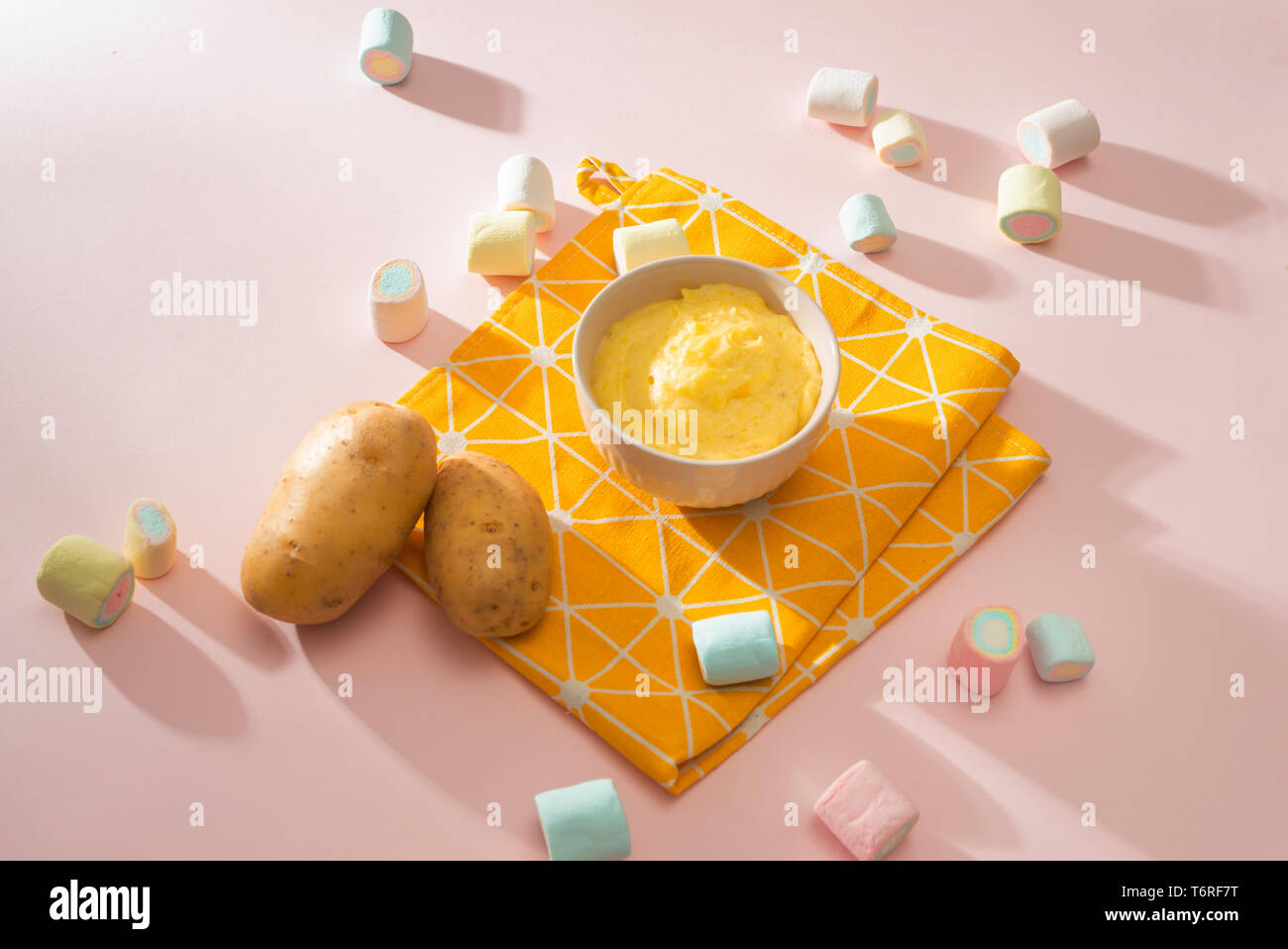 Homemade vegetable baby food. Potato puree for baby Stock Photo - Alamy