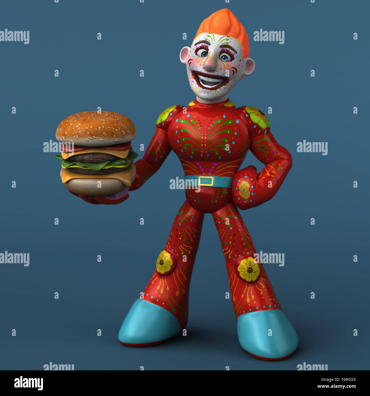 Mexican hero - 3D Illustration Stock Photo - Alamy