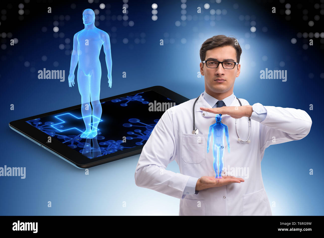 Telehealth concept with doctor doing remote check-up Stock Photo - Alamy