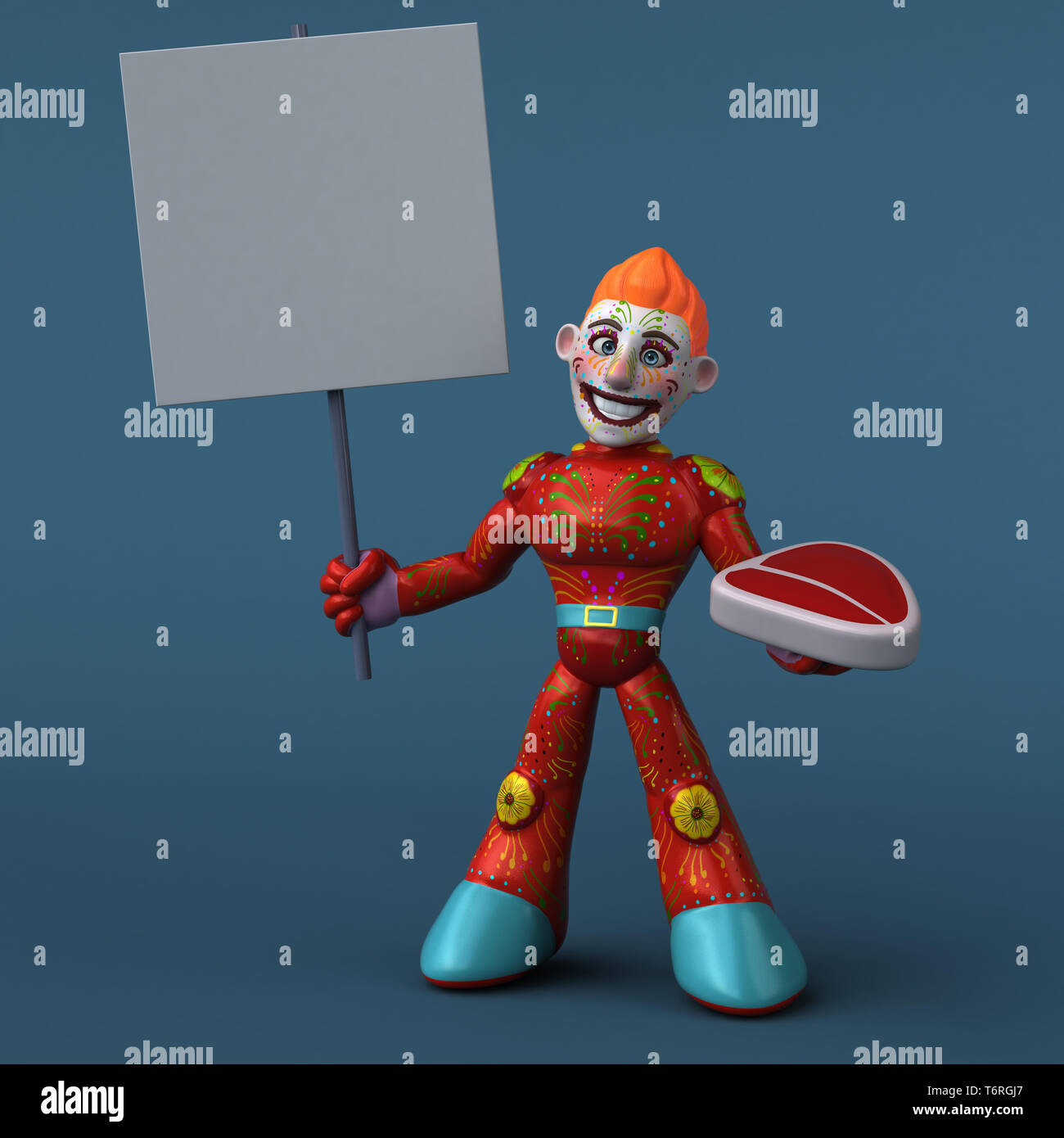 Mexican hero - 3D Illustration Stock Photo - Alamy