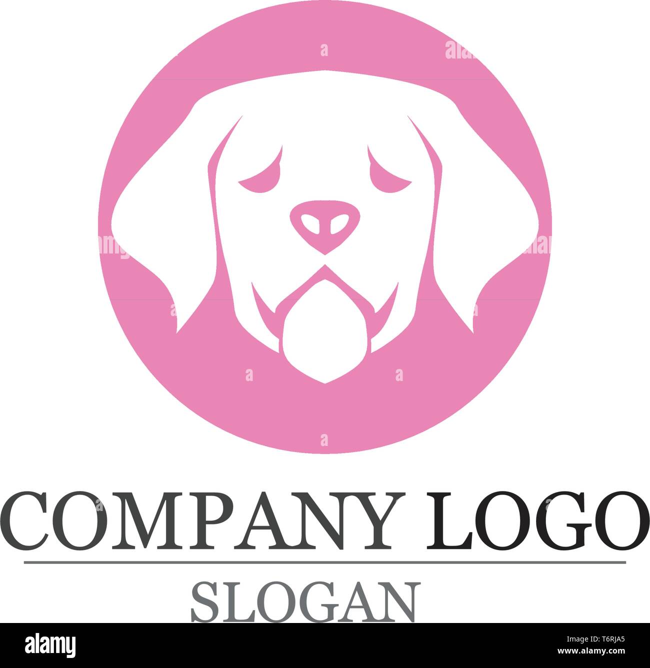dog head symbols logo and template vector icons app Stock Vector Image ...