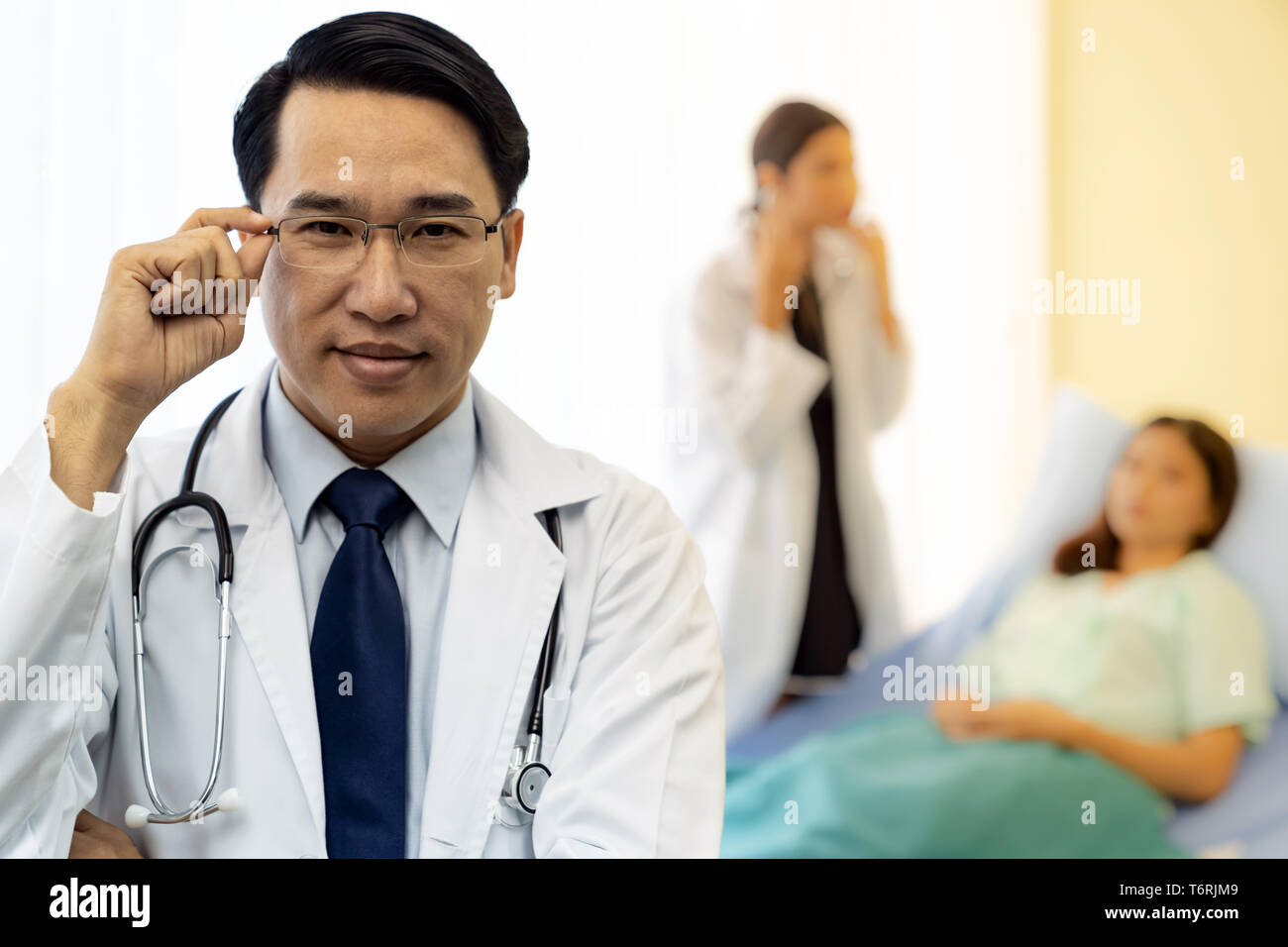 Doctor Portrait in Hospital Stock Photo - Alamy