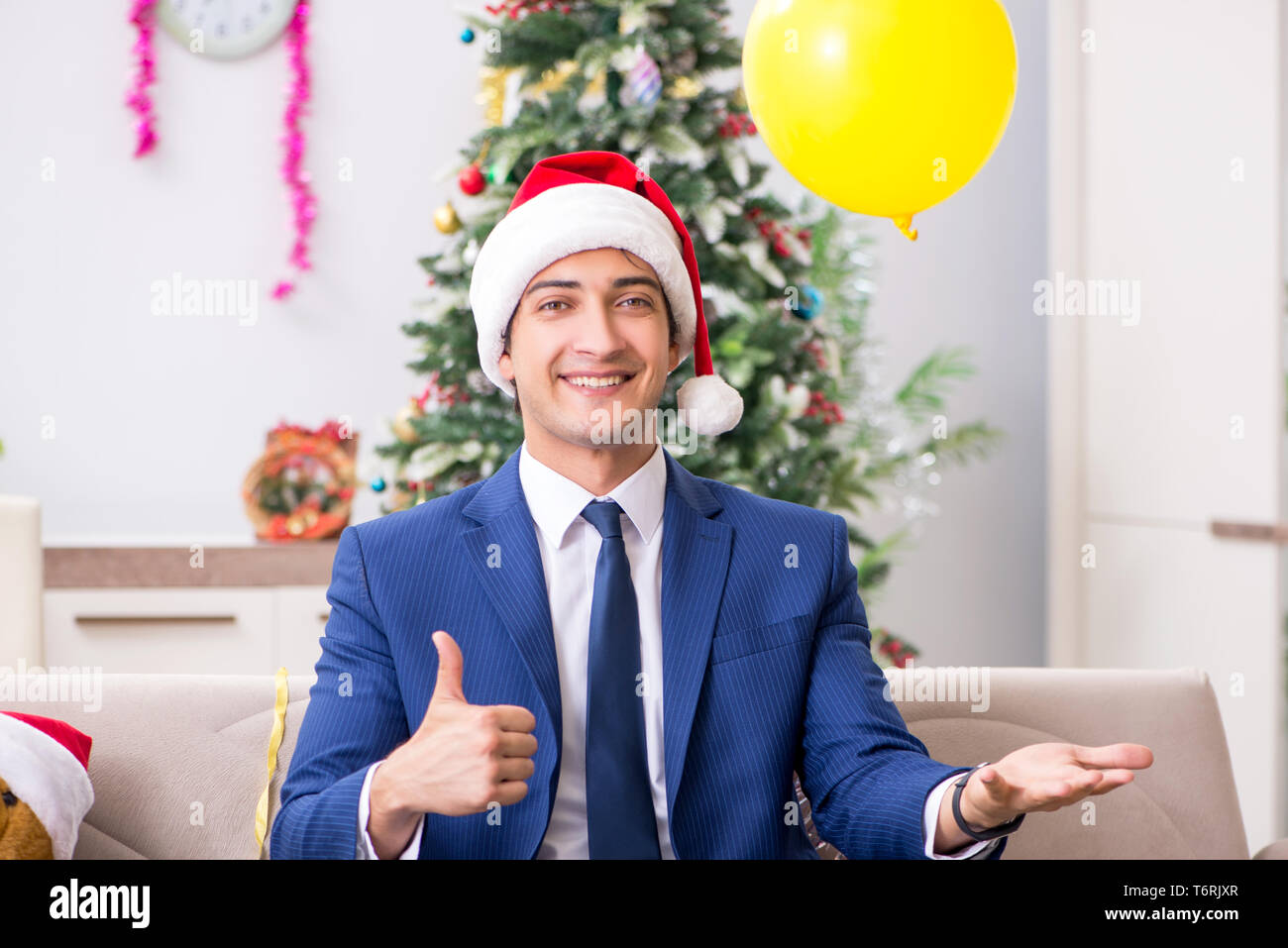 Busy employee working from home Stock Photo - Alamy