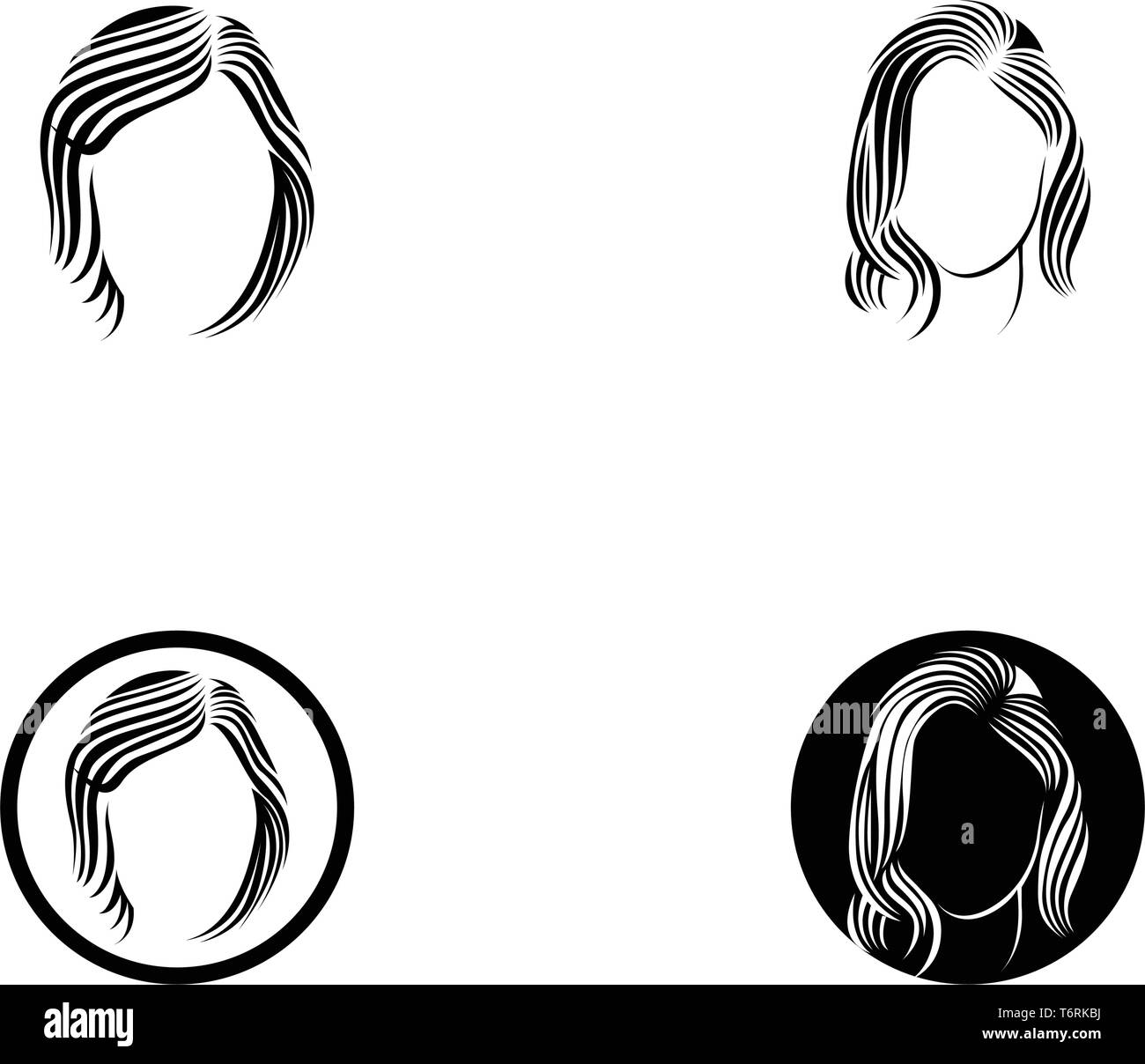 Face pretty woman logo Cut Out Stock Images & Pictures - Alamy