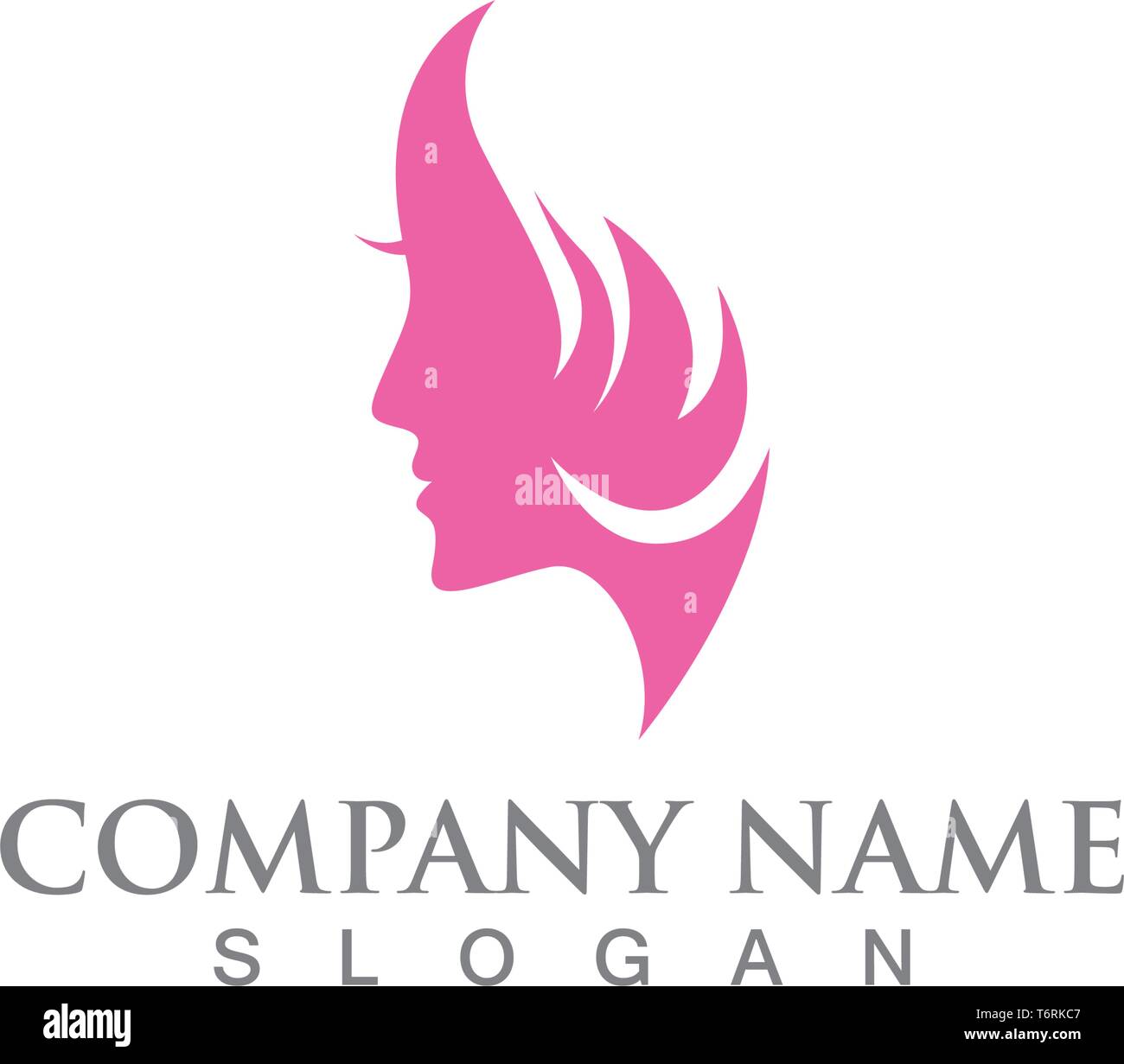 Face pretty woman logo Cut Out Stock Images & Pictures - Alamy