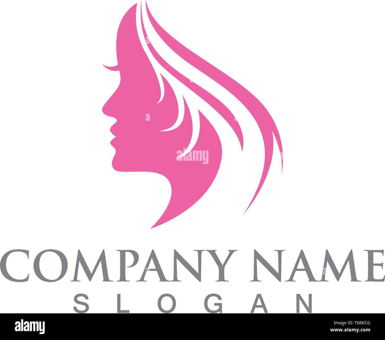 Face pretty woman logo Cut Out Stock Images & Pictures - Alamy