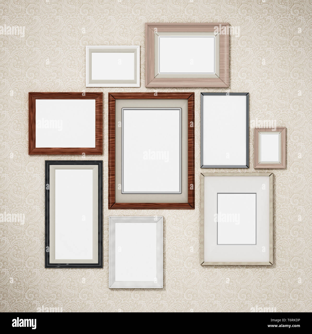 Empty gallery blank frames hi-res stock photography and images - Alamy