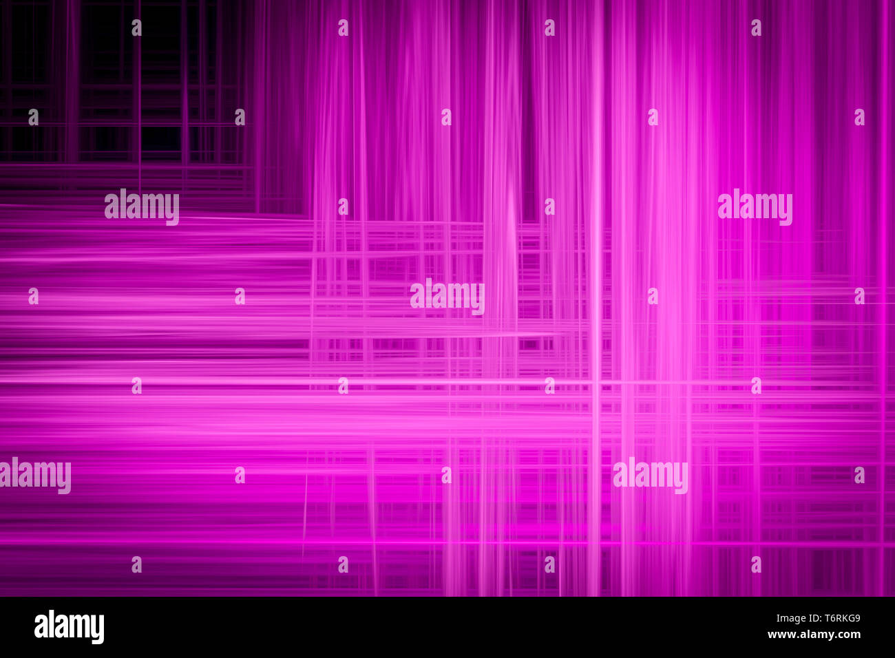 Abstract rainbow neon glowing crossing lines pattern. Dark background of colorful neon glowing ...