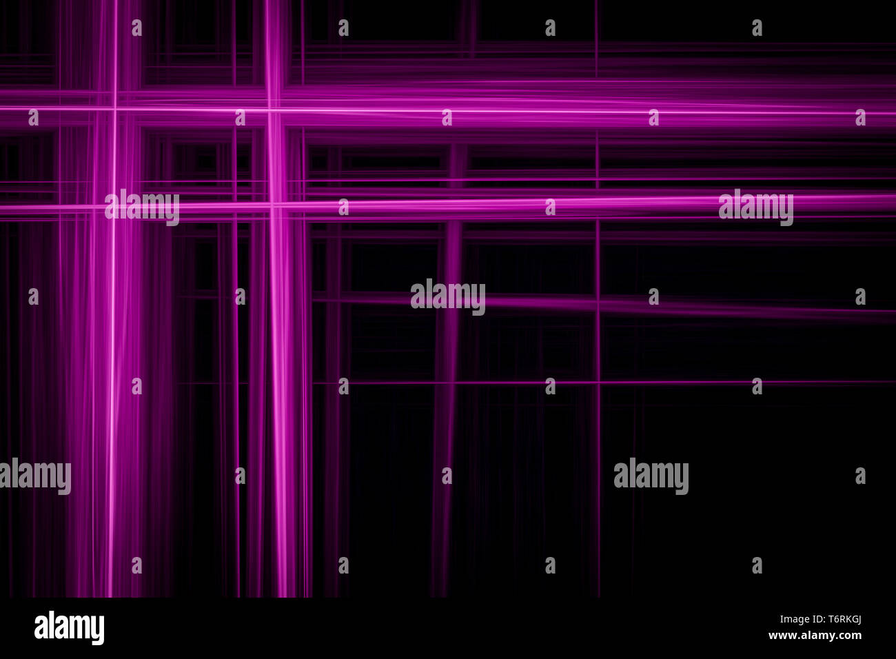 Abstract rainbow neon glowing crossing lines pattern. Dark background of colorful neon glowing ...