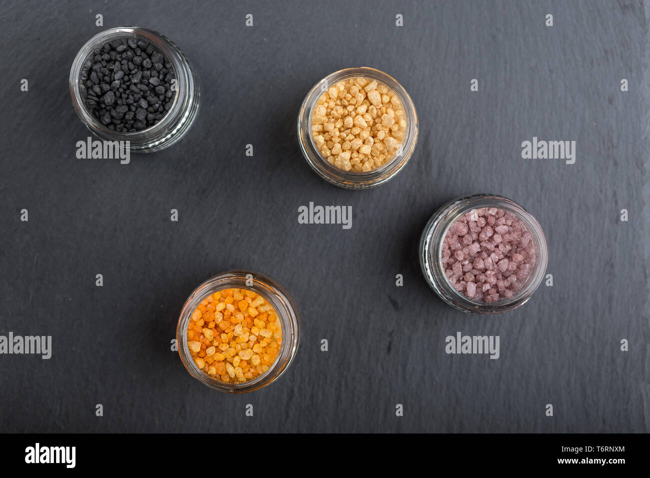 Different types of salt Stock Photo - Alamy