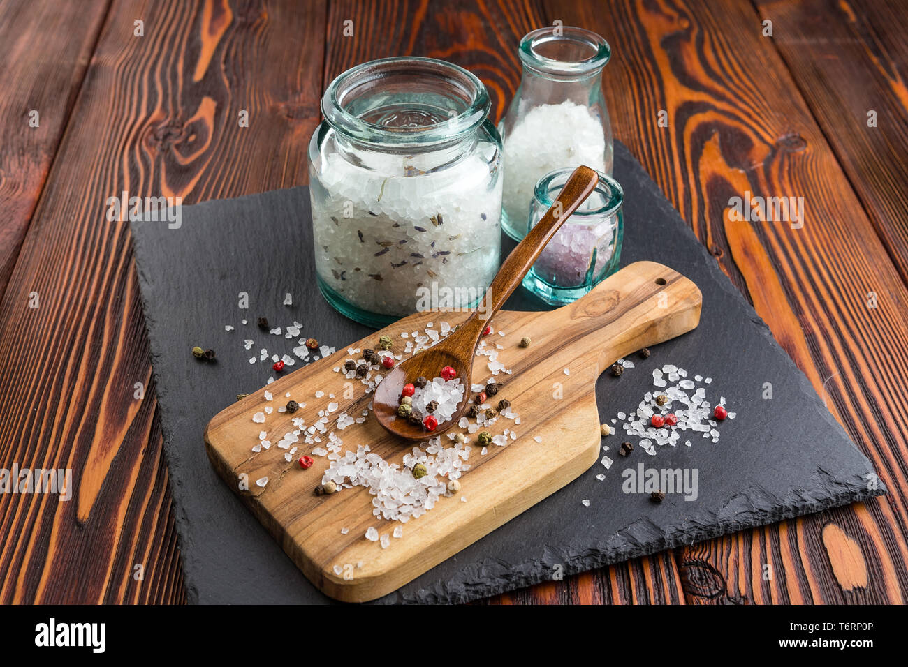 Different types of salt Stock Photo - Alamy