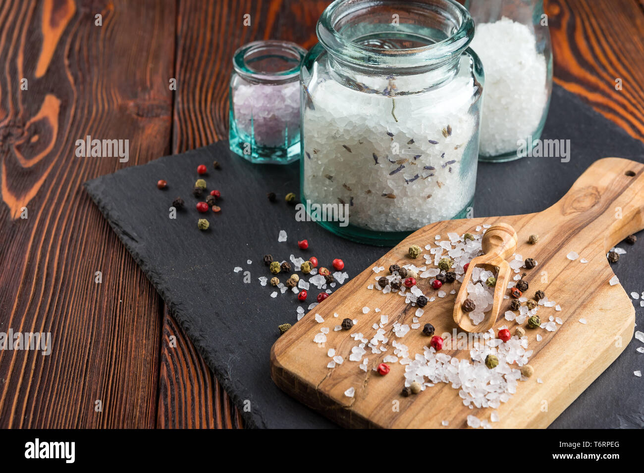 Different types of salt Stock Photo - Alamy