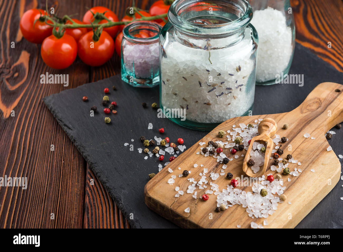 Different types of salt Stock Photo - Alamy