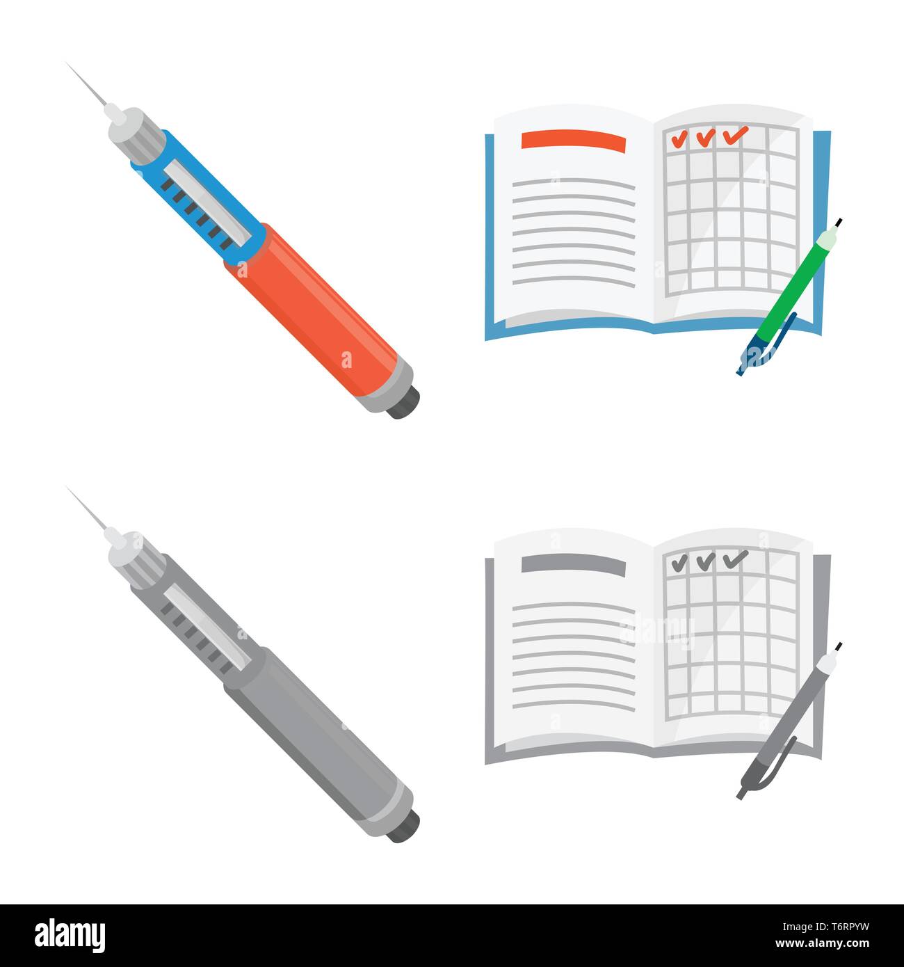 insulin,notepad,injection,notebook,syringe,book,diabetic,cover,needle ...