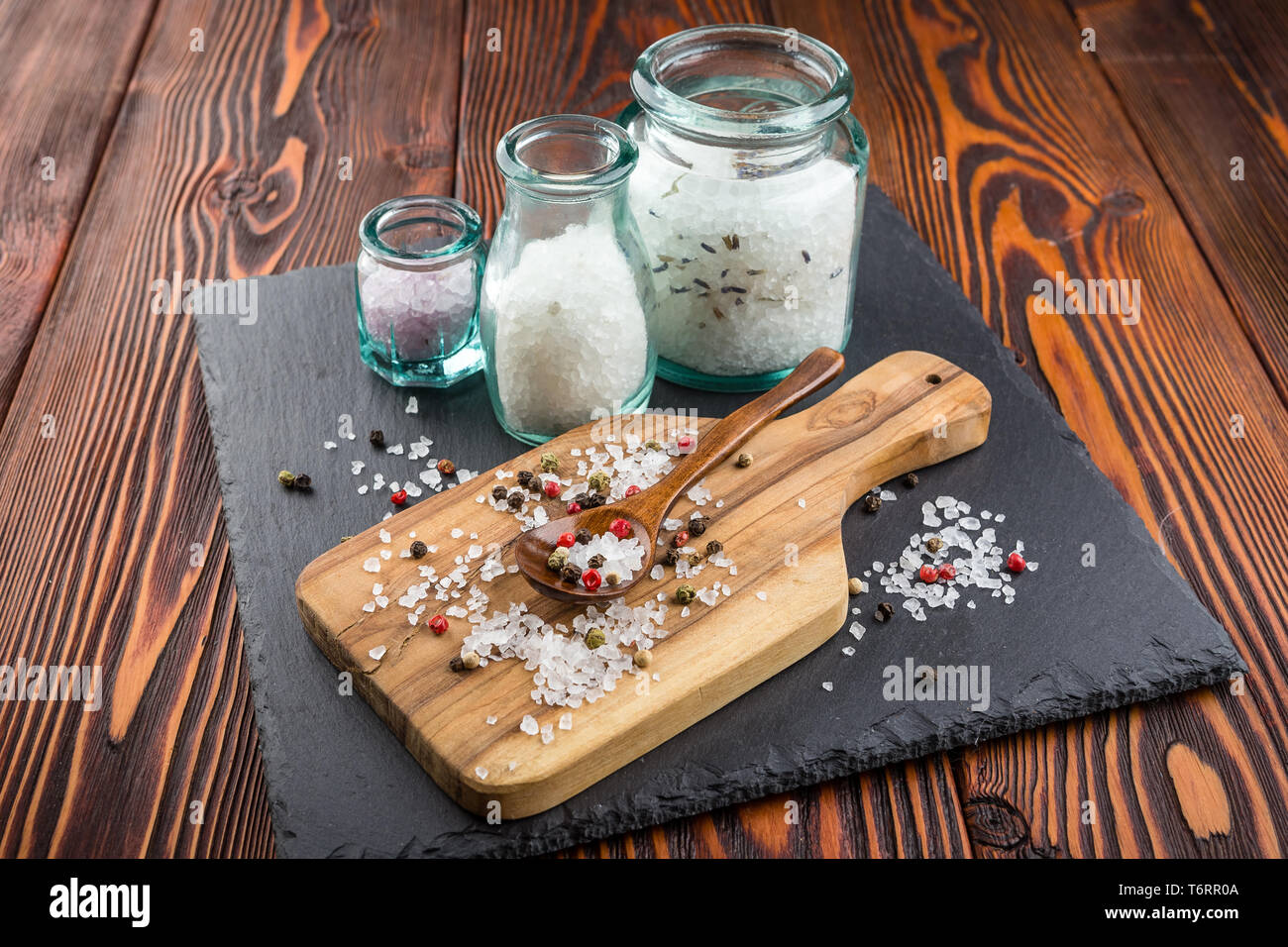 Different types of salt Stock Photo - Alamy
