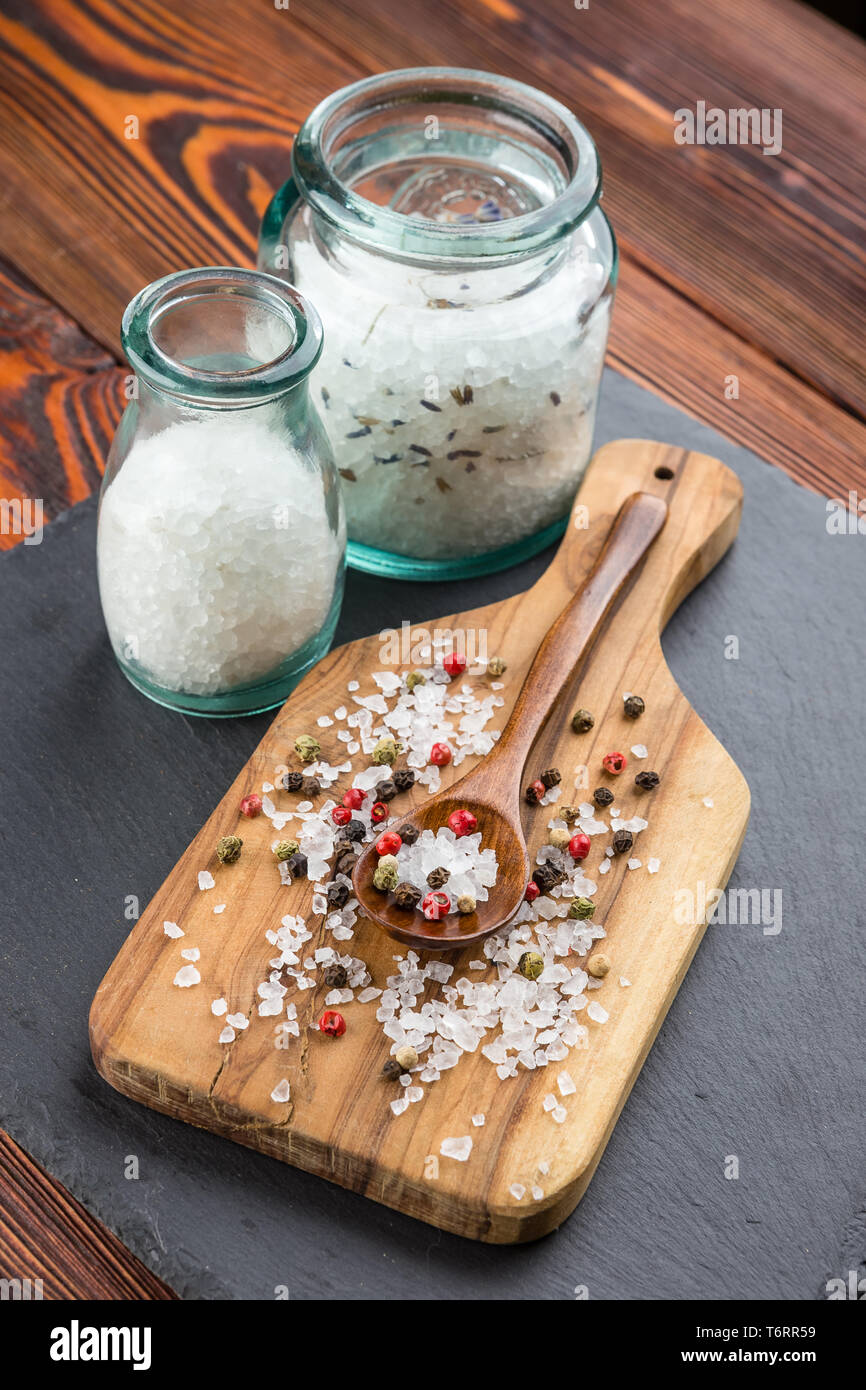 Different types of salt Stock Photo - Alamy