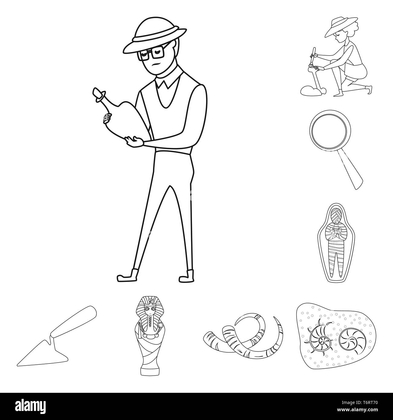 archaeologist,lens,mummy,tool,sarcophagus,horn,rock,human,girl,glass ...
