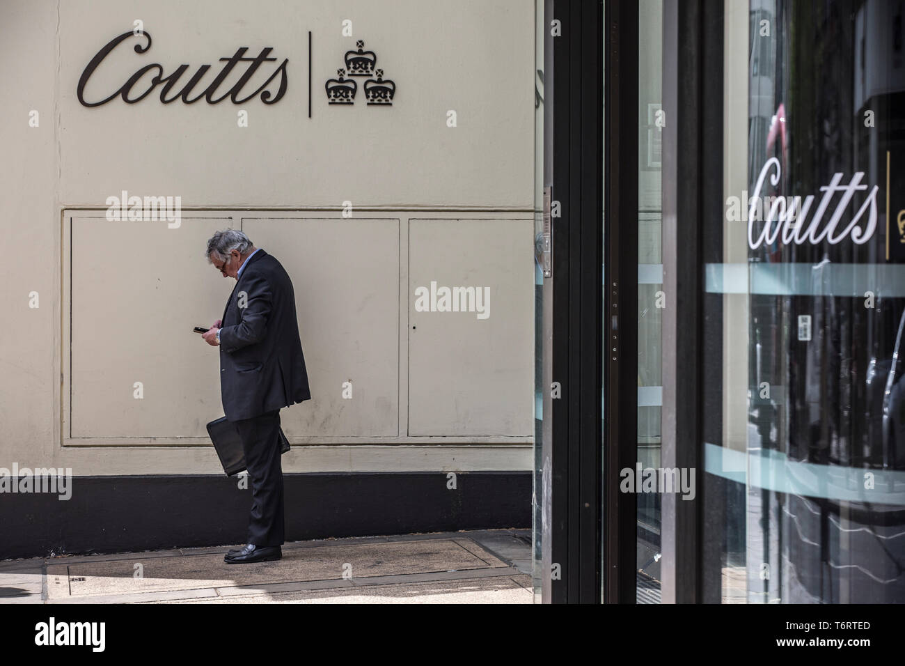 Coutts Bank, Strand, London, England, United Kingdom. Founded in 1692 ...