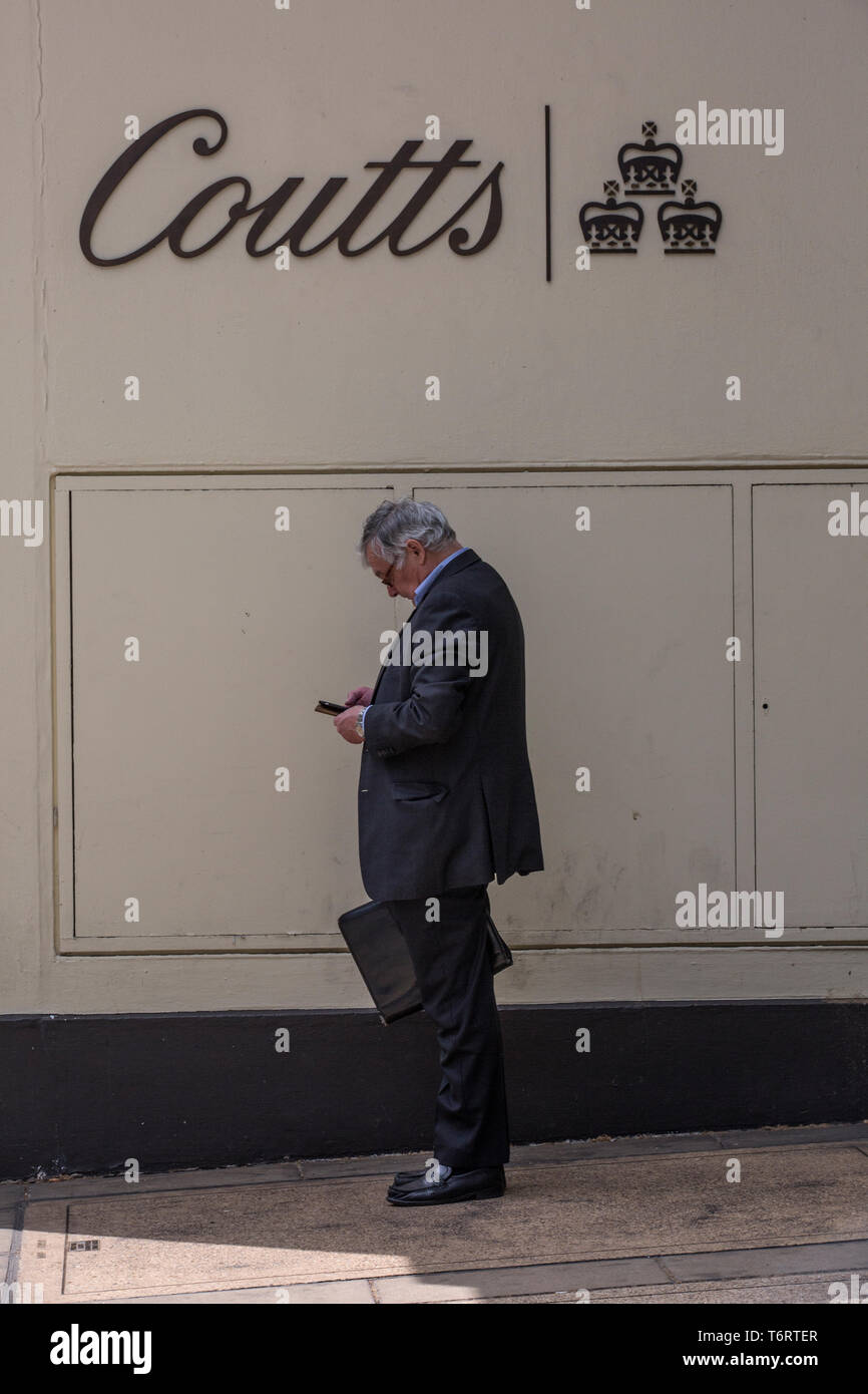 Coutts Bank, Strand, London, England, United Kingdom. Founded in 1692 ...