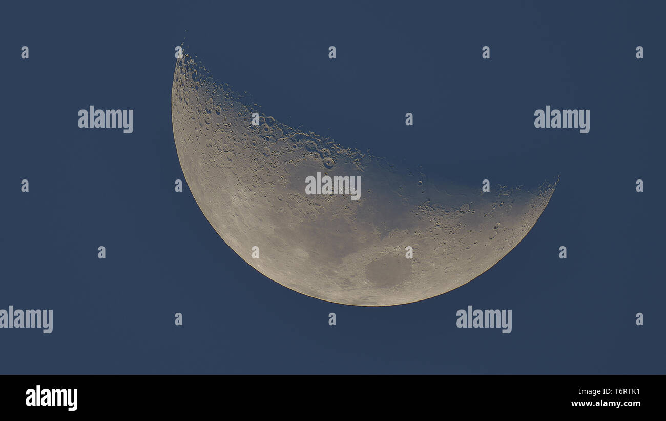 Moon through telescope hi-res stock photography and images - Alamy