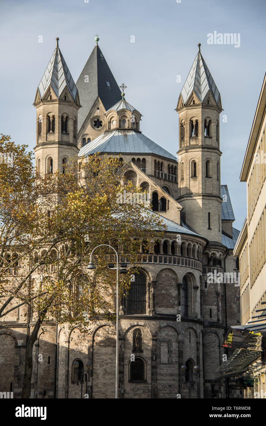 Romanesque basilica in Cologne Stock Photo - Alamy