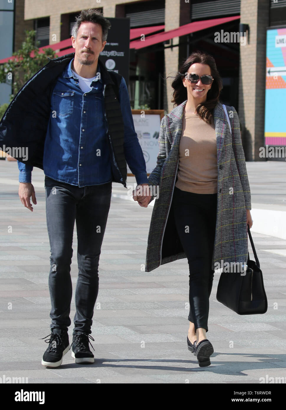 Andrea McLean and Nick Feeney outside ITV Studios Featuring: Andrea ...
