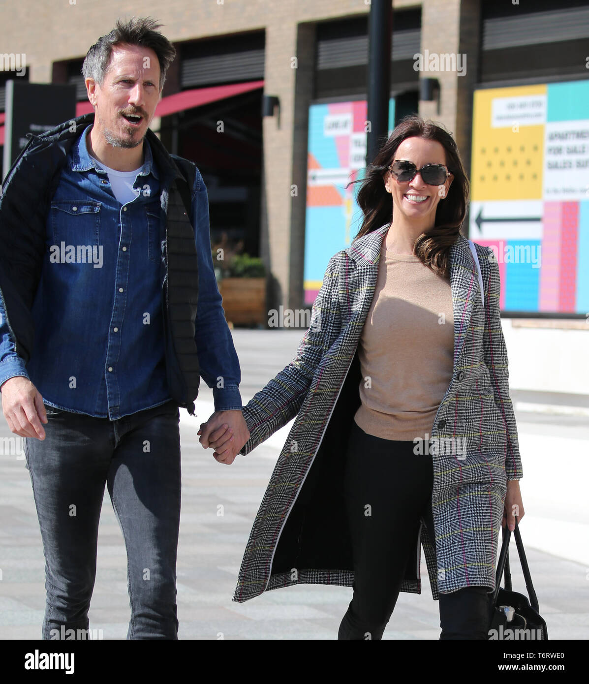 Andrea McLean and Nick Feeney outside ITV Studios Featuring: Andrea ...