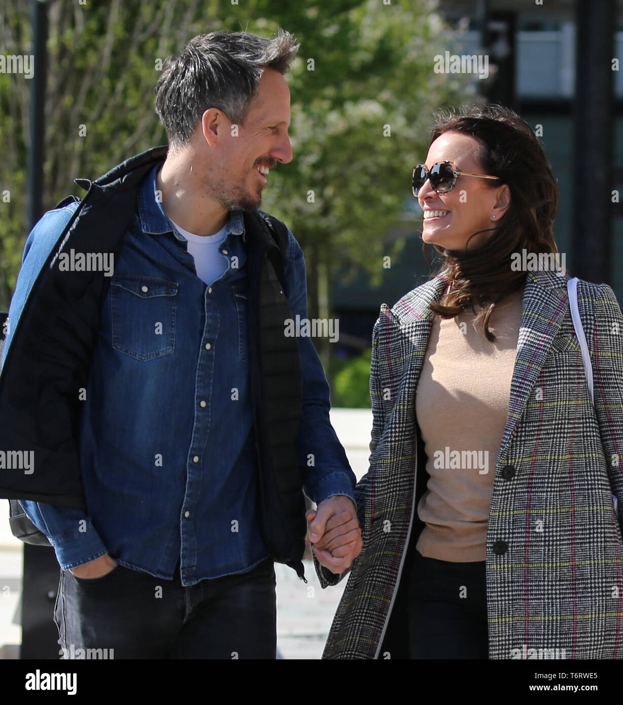 Andrea McLean and Nick Feeney outside ITV Studios Featuring: Andrea ...