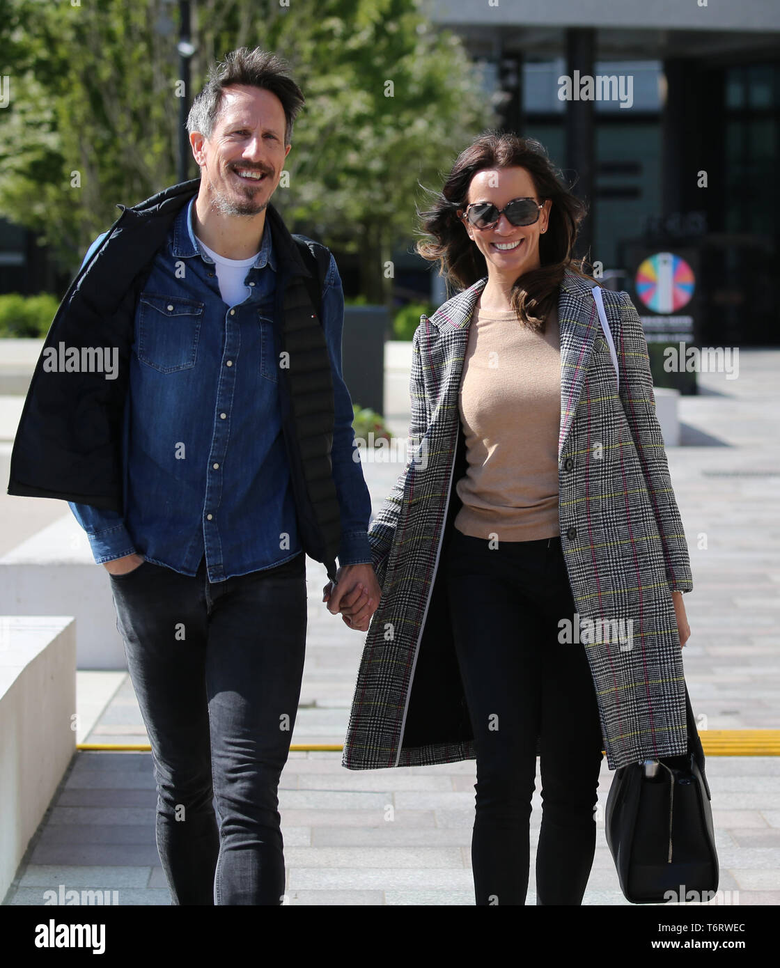 Andrea McLean and Nick Feeney outside ITV Studios Featuring: Andrea ...