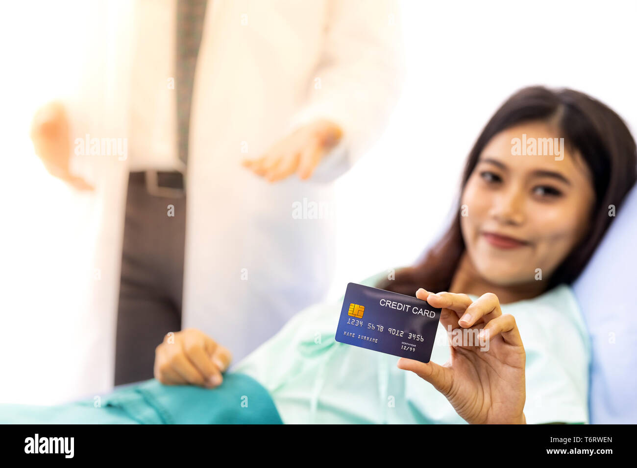 Health insurance card woman hi-res stock photography and images - Alamy