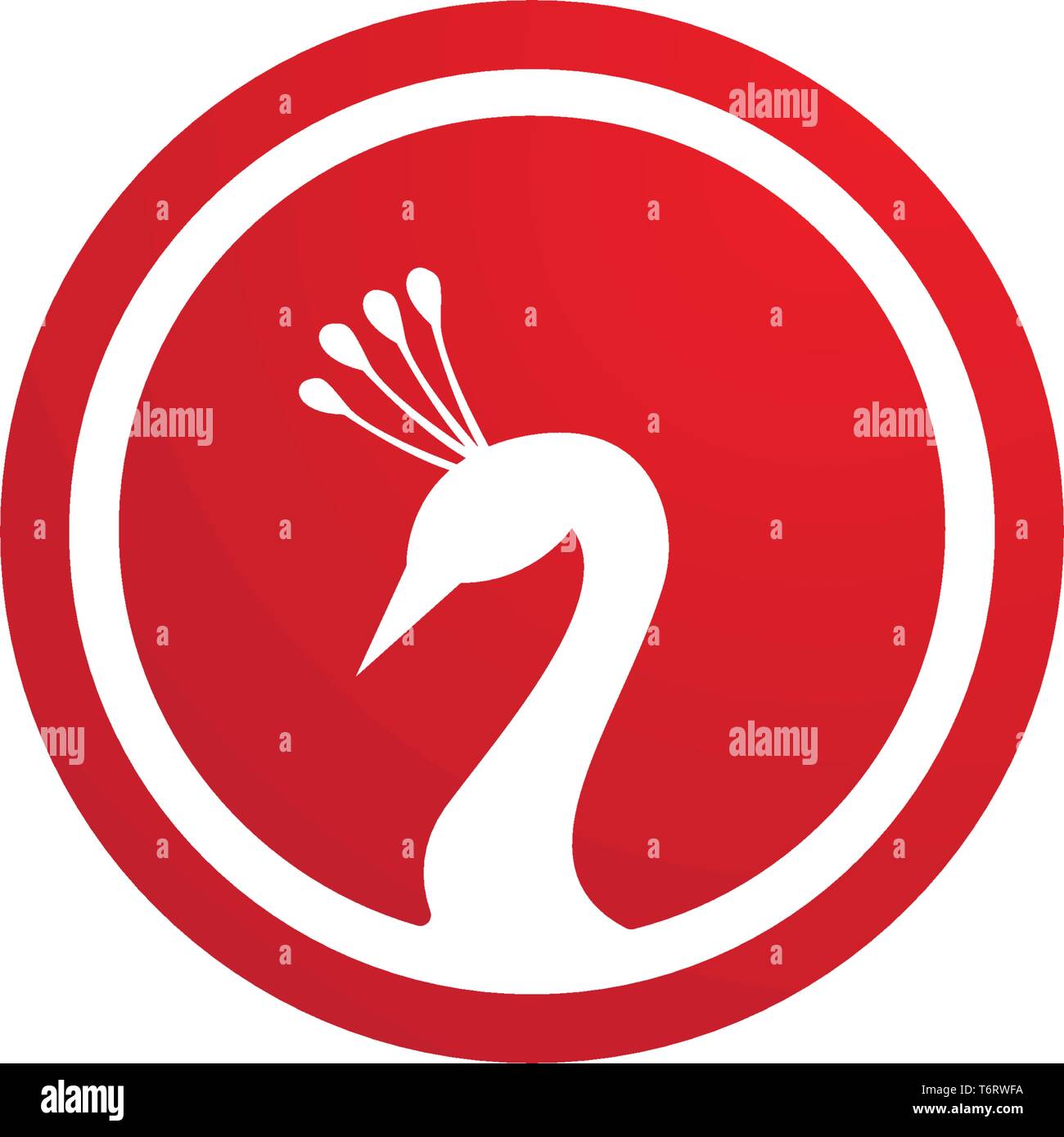 peacock head logo and symbols template icon app Stock Vector Image ...