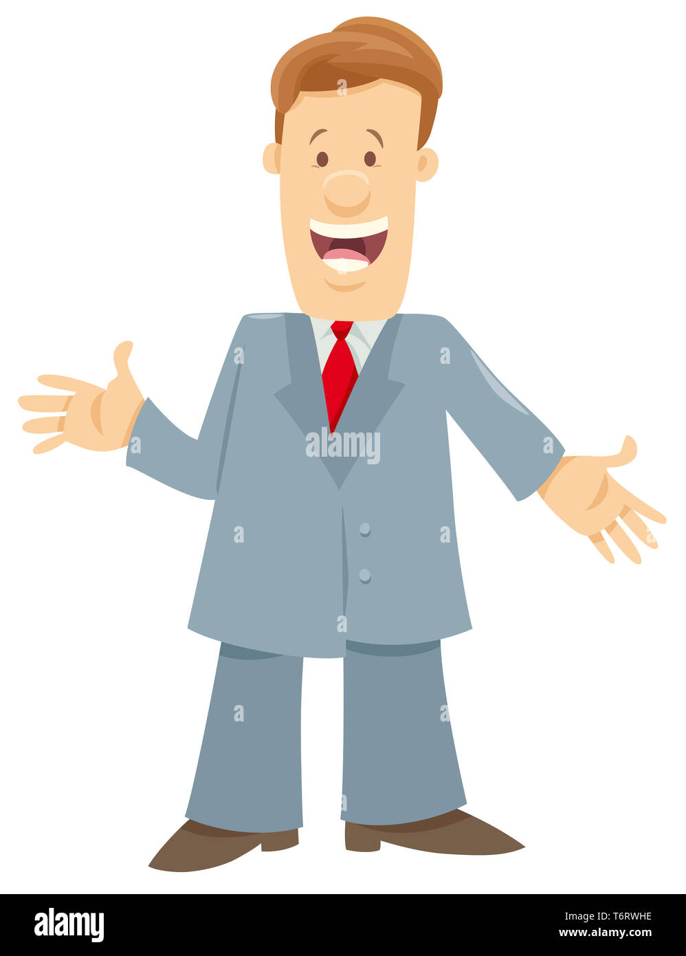 funny manager or businessman cartoon character Stock Photo - Alamy