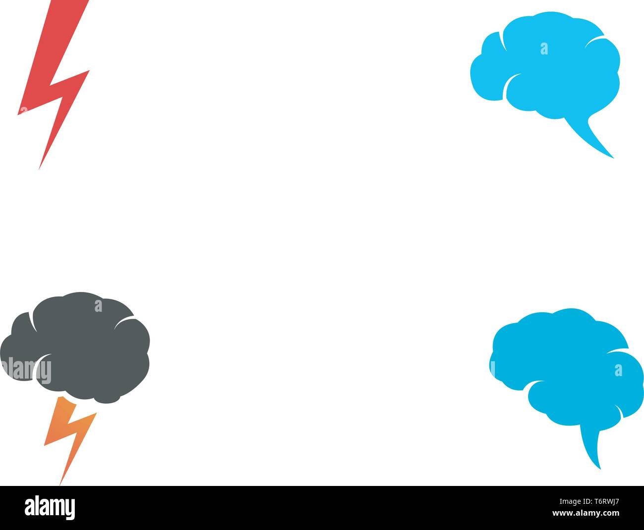 Brain flash logo and symbol vector Stock Vector Image & Art - Alamy