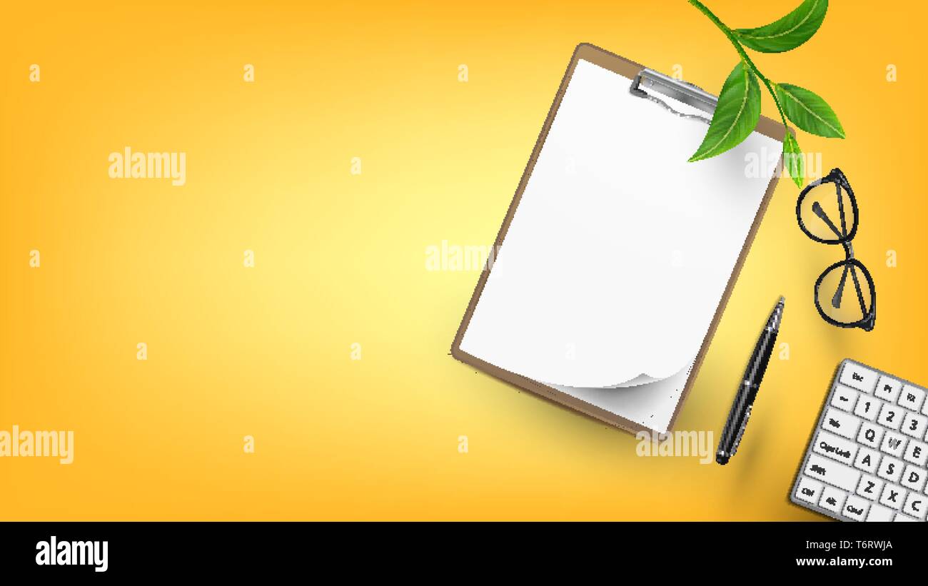 Supplies For Education And Work Flat Lay Vector Stock Vector Image ...