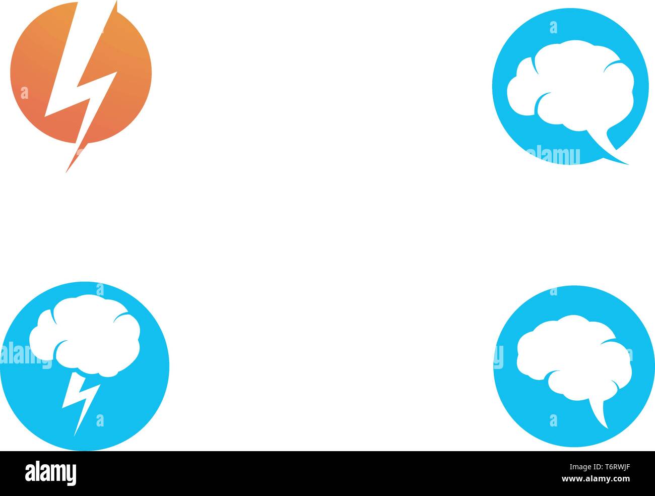 Brain flash logo and symbol vector Stock Vector Image & Art - Alamy