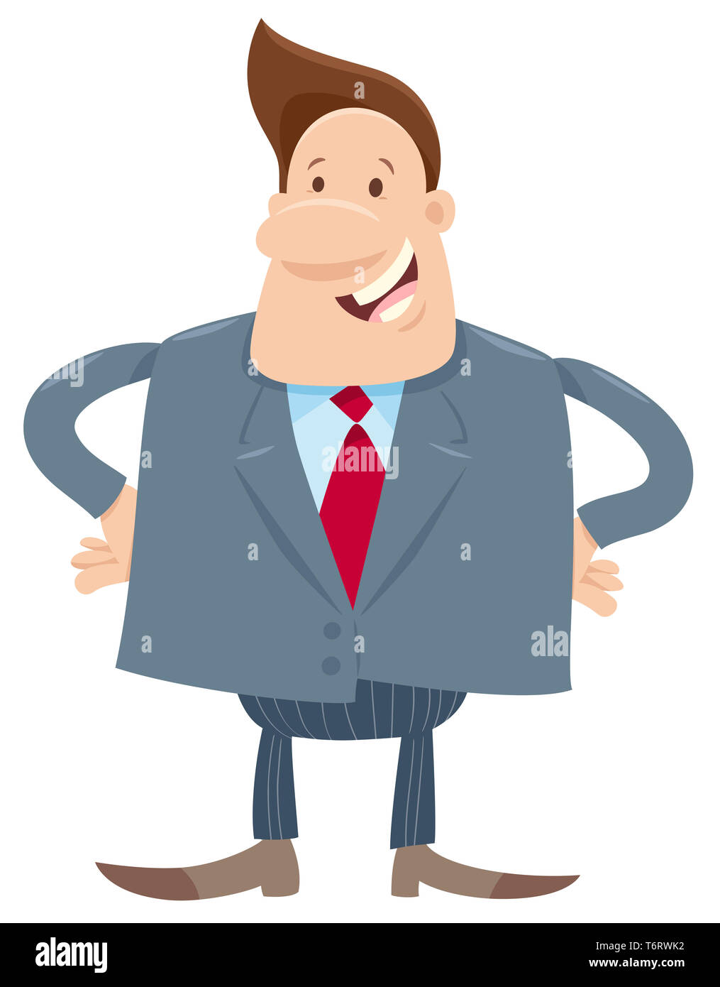 manager or businessman cartoon character Stock Photo - Alamy