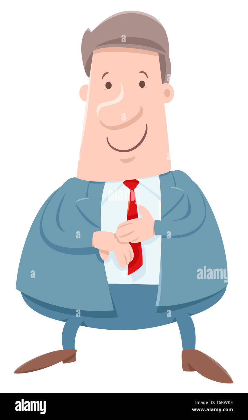 boss or businessman cartoon character Stock Photo - Alamy
