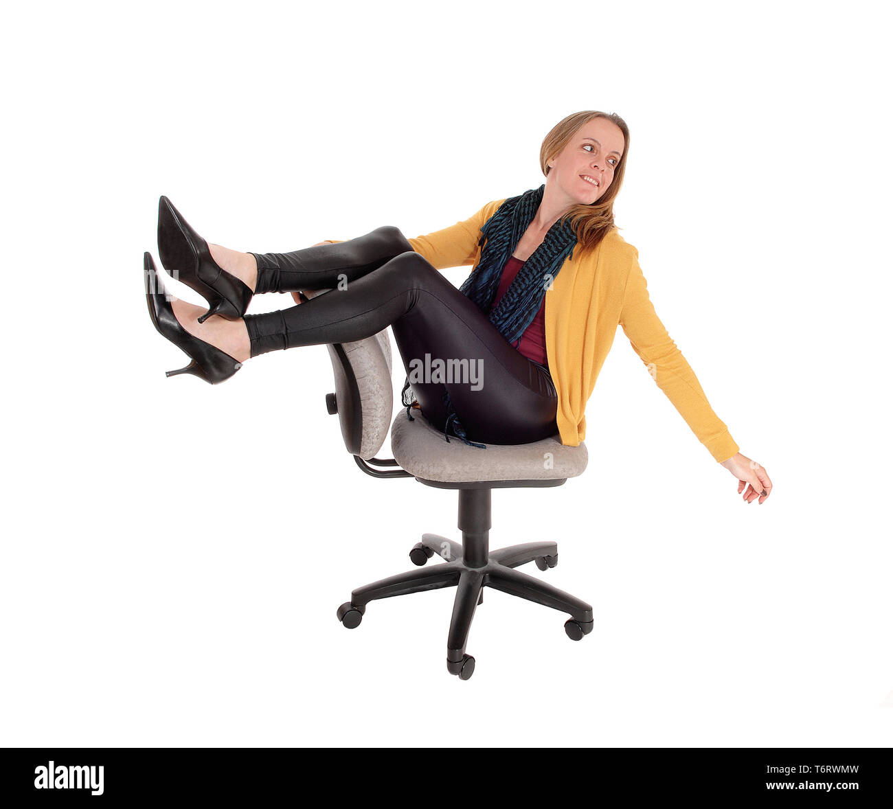 Secretary sitting on office chair hi-res stock photography and images ...